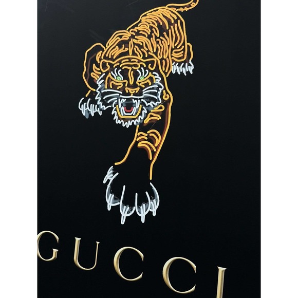 Gucci | Art | Rare Gucci Tiger By Fairchild Paris Canvas Designer Wall ...